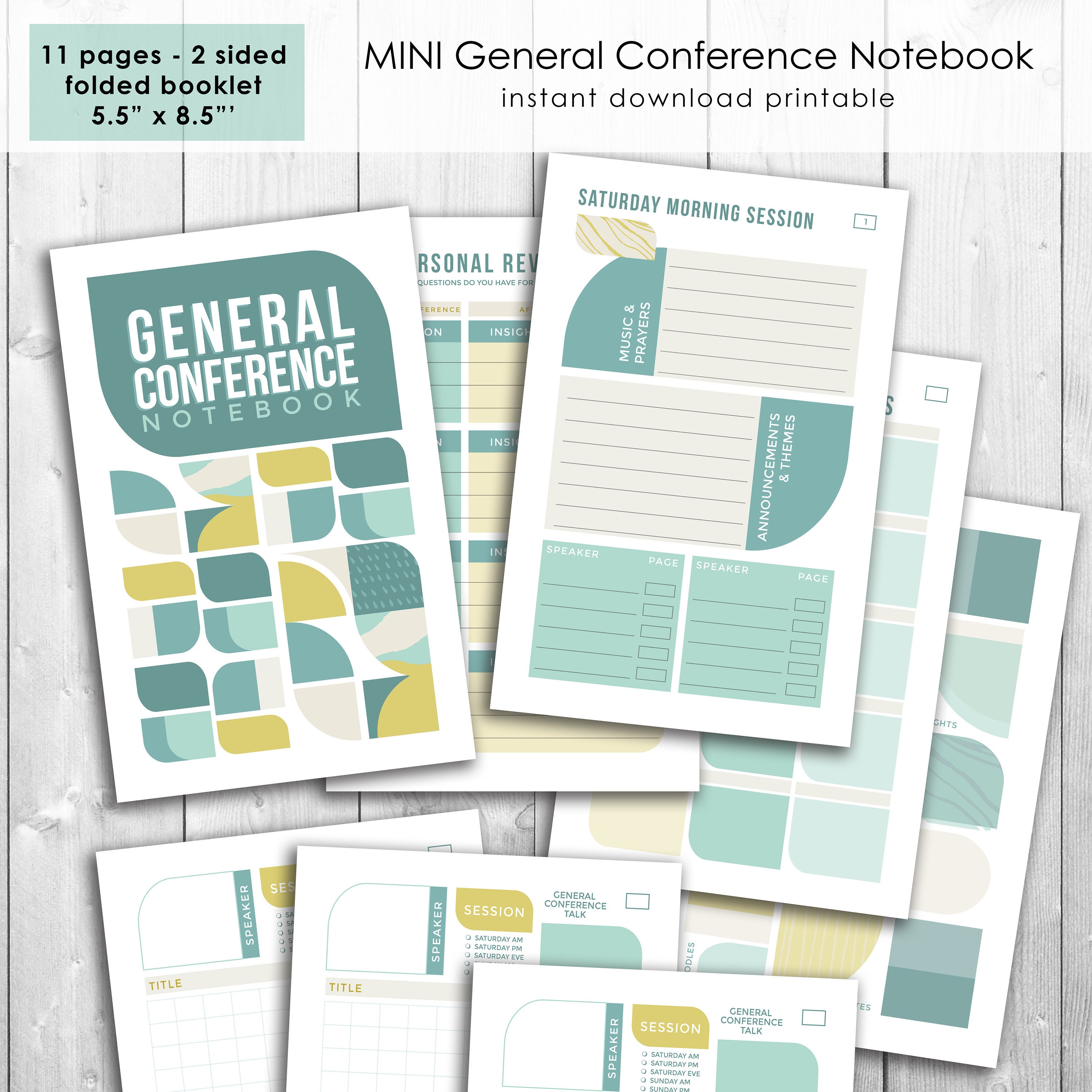 MINI General Conference Notebook Journal Workbook Notes - Etsy