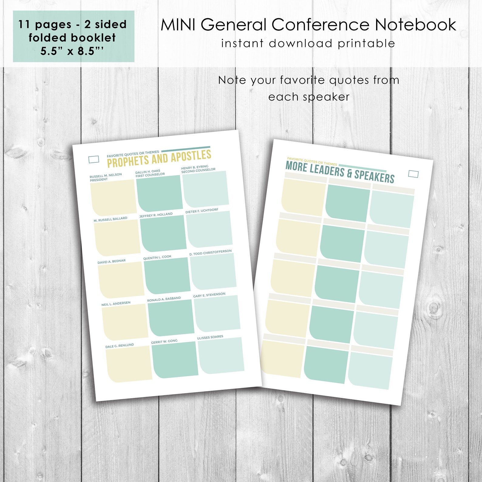 MINI General Conference Notebook Journal Workbook Notes | Etsy