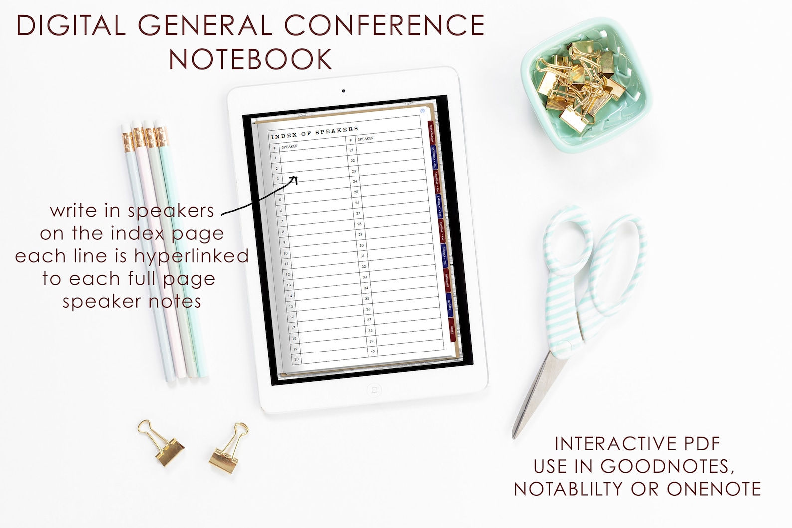 Digital General Conference Notebook Journal Workbook Notes for - Etsy