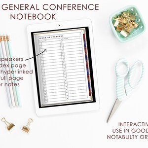 Digital General Conference Notebook Journal Workbook Notes for iPad ...