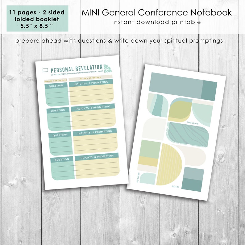MINI General Conference Notebook Journal Workbook Notes | Etsy