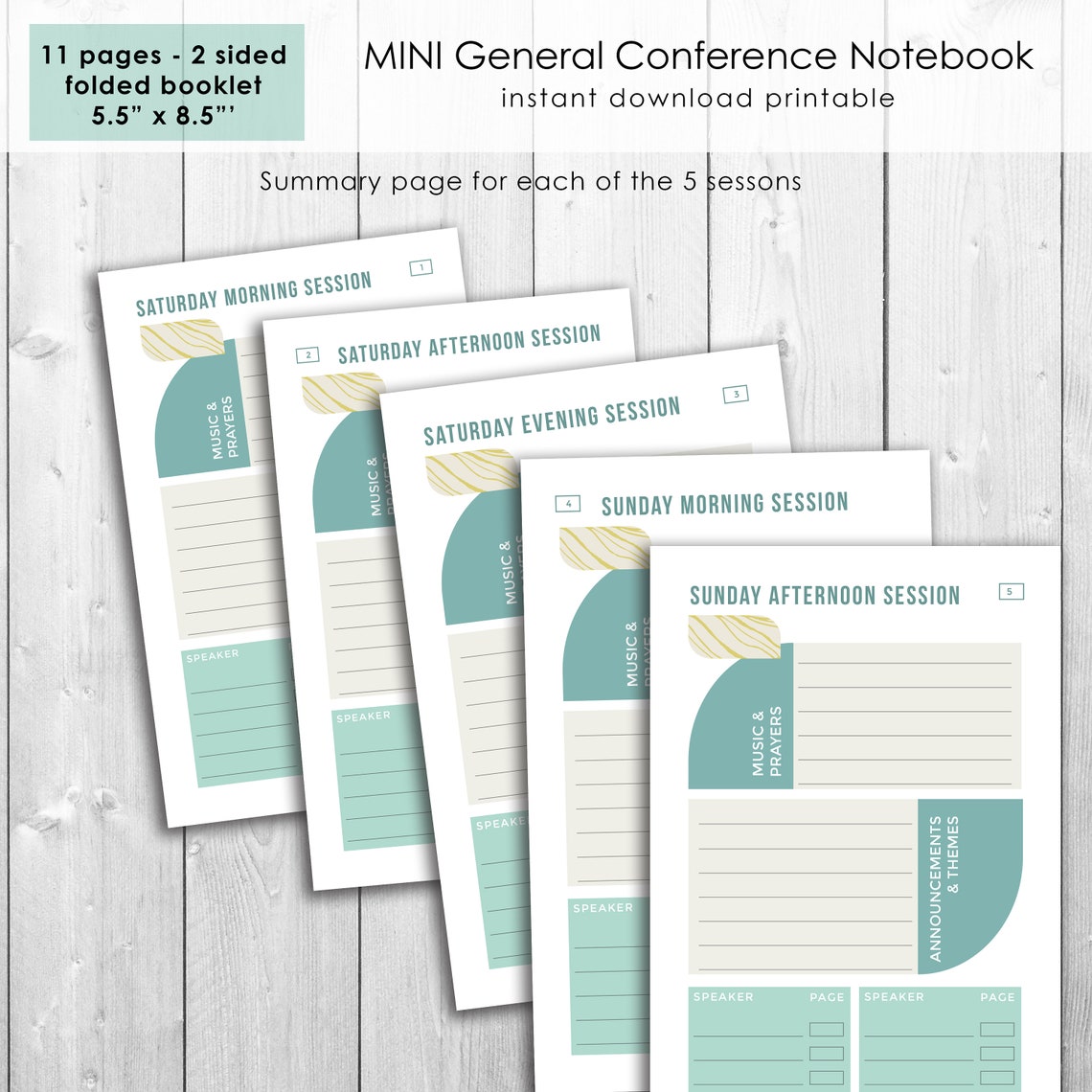 MINI General Conference Notebook Journal Workbook Notes | Etsy