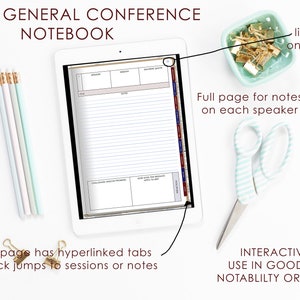 Digital General Conference Notebook Journal Workbook Notes for iPad ...