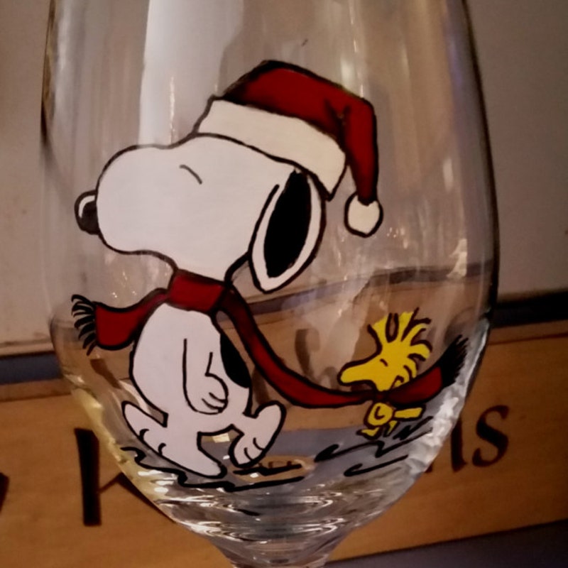 Snoopy Glass - Etsy