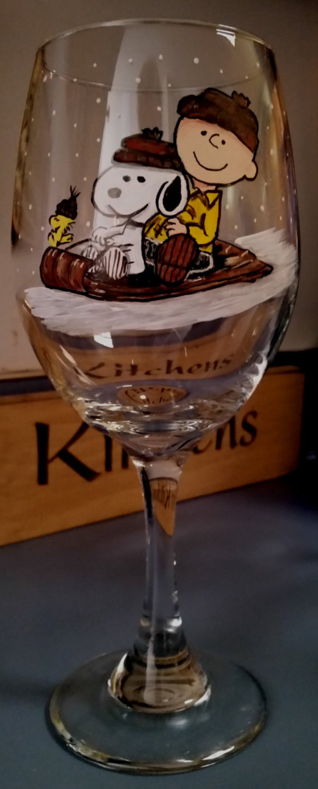 Charlie Brown & Snoopy on Sled - Etsy