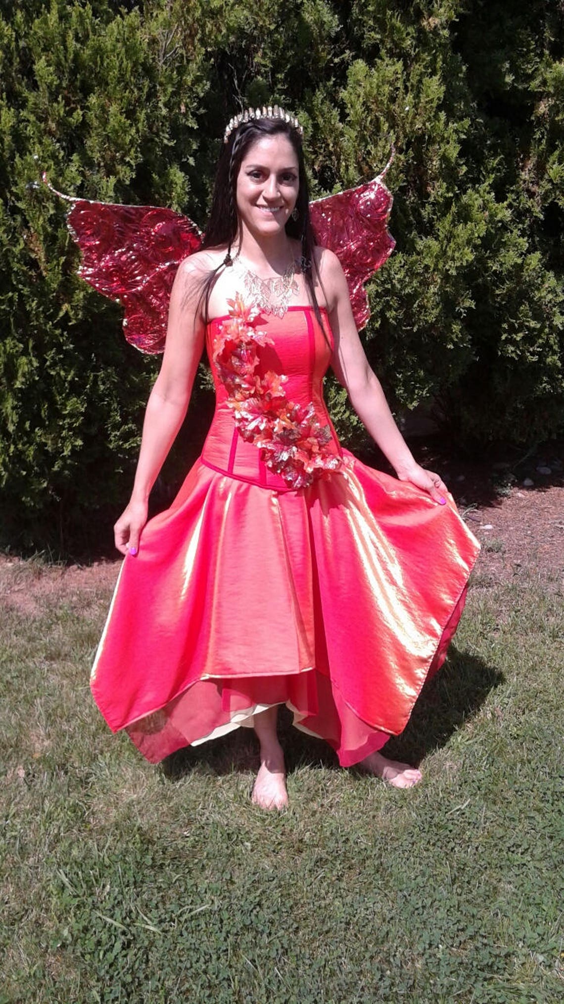 ONE OF A KIND Handmade Fire Fairy Costume Set size 6/8 - Etsy