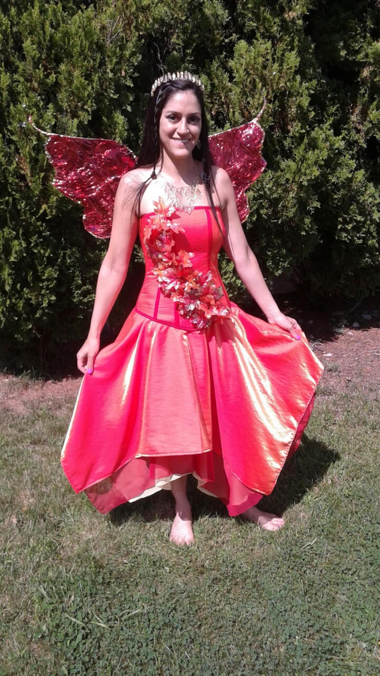 ONE OF A KIND Handmade Fire Fairy Costume Set size 6/8 - Etsy