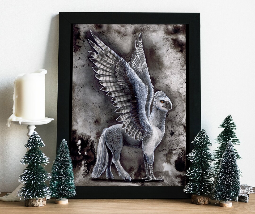 Art Print: Mythological Beasts Ink Drawing / Birthday Christmas Gift ...
