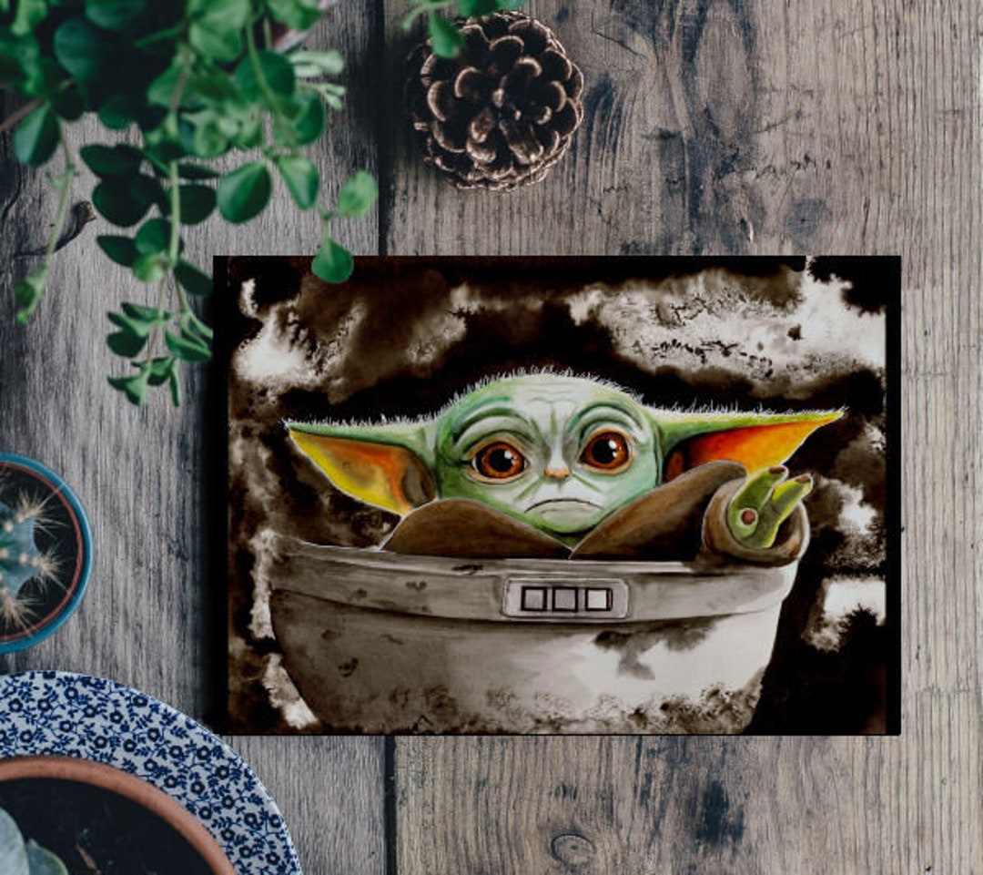 Mandalorian Grogu the Child Print Poster of Kid Baby Yoda Pennywise ...