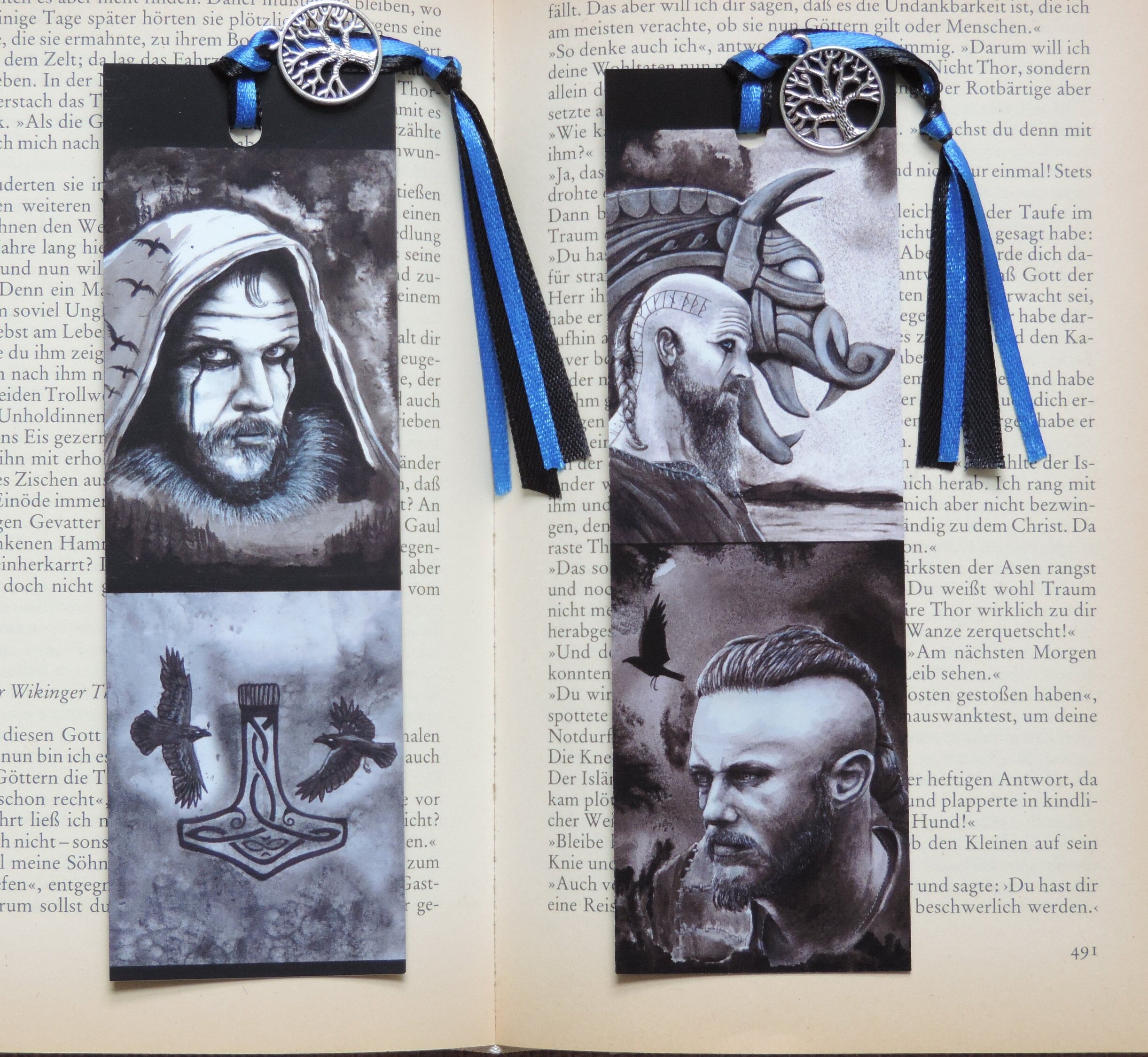 Floki Ragnar Vikings 2x Bookmarks/ Winter Raven and Norse Saga, Great ...