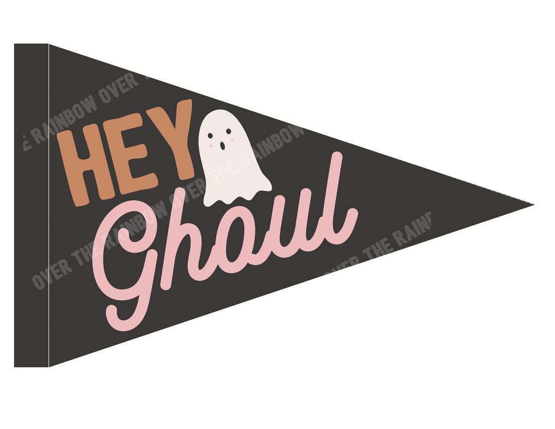 Hey Ghoul Printable Flag Halloween Printable - Etsy