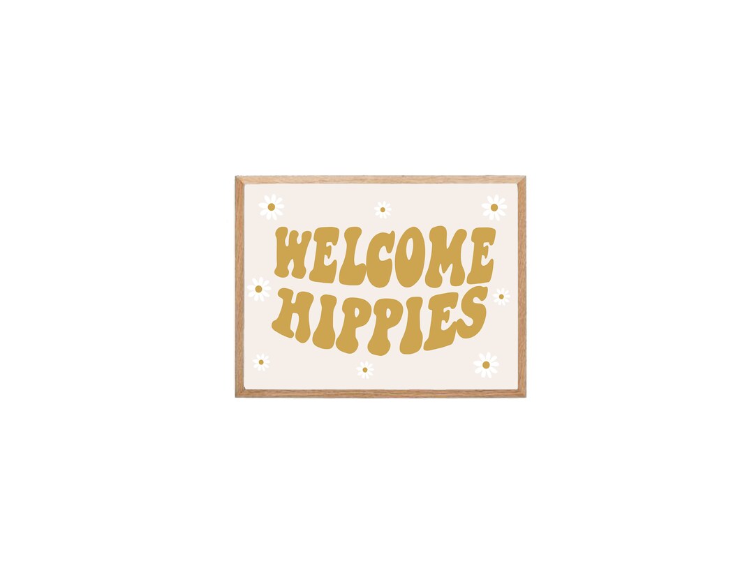 Welcome Hippies - Etsy