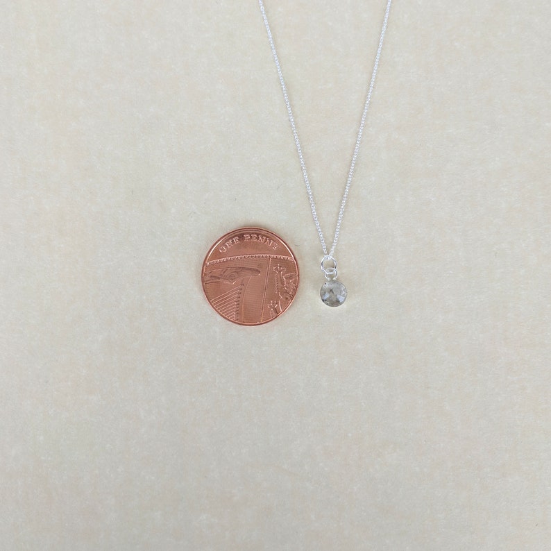 Tiny Moon Dust Hand Blown Necklace 925. Sterling Silver - Etsy
