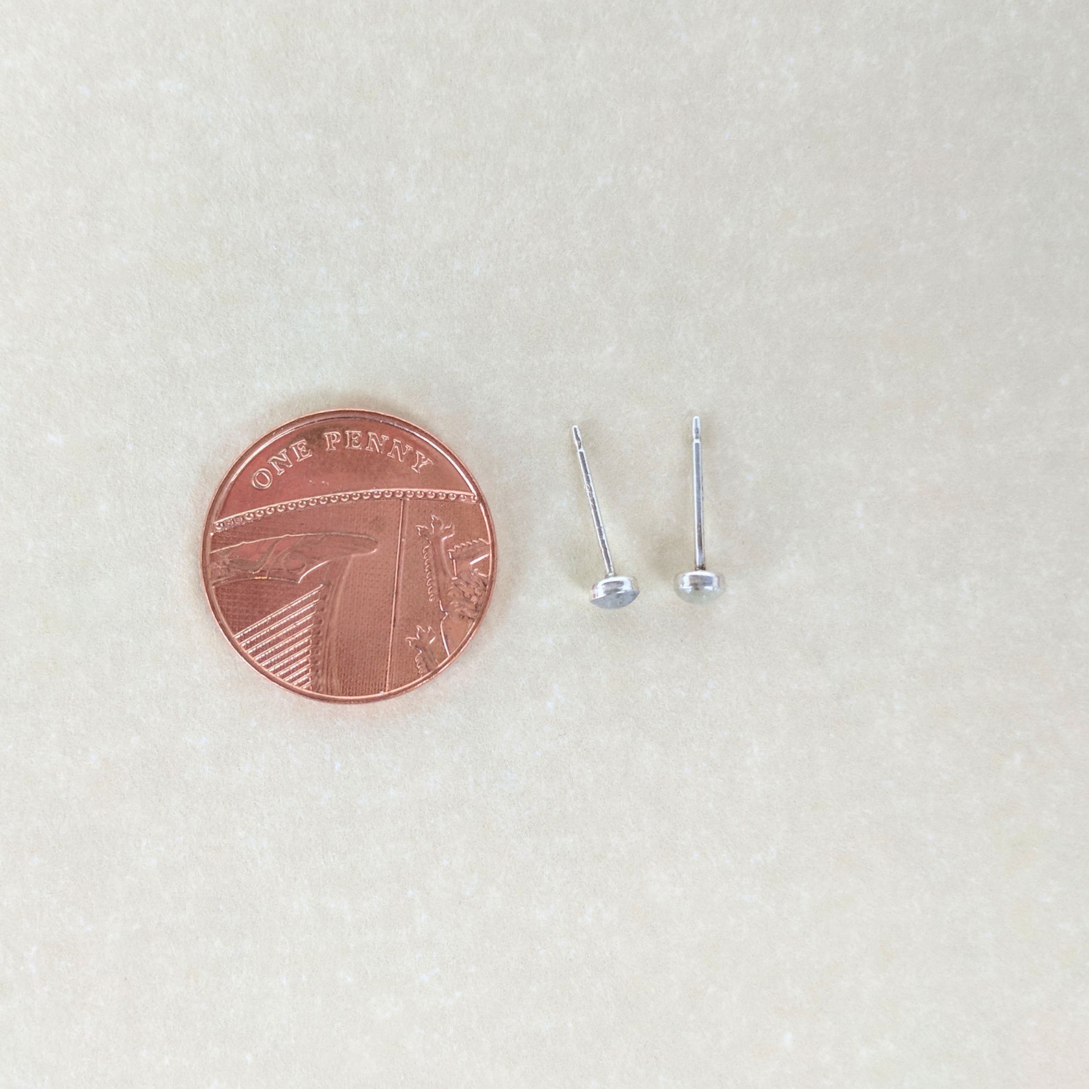 Dainty Moon Dust Hand Blown Stud Earrings 925. Sterling Silver - Etsy UK