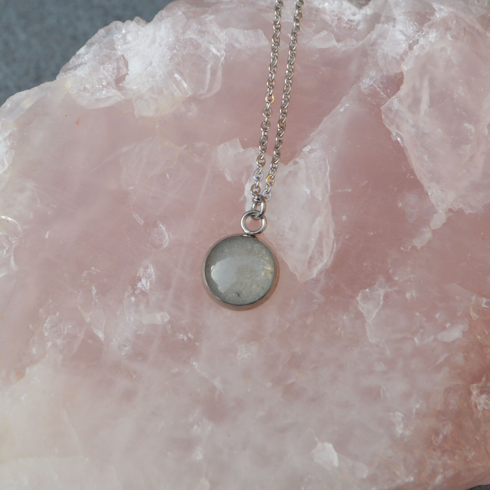 Genuine Lunar Meteorite Moon Dust Medium Hand Blown Necklace ...
