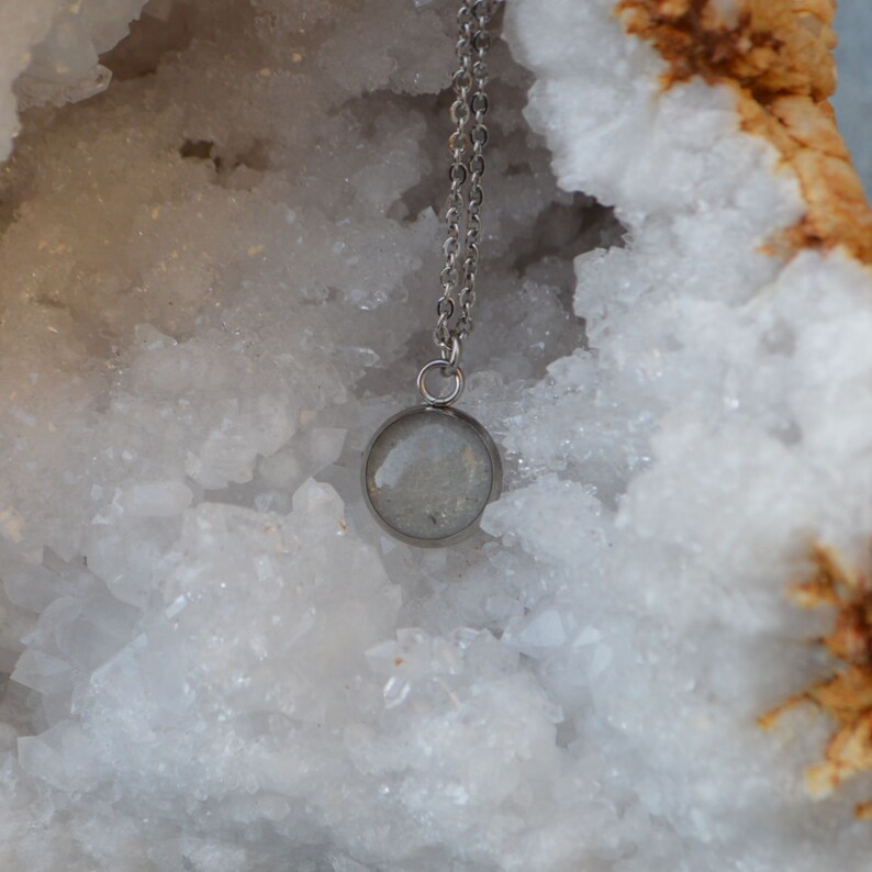 Genuine Lunar Meteorite Moon Dust Medium Hand Blown Necklace ...