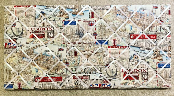 London Landmarks Map Fabric Notice Board Memoboard Wall | Etsy UK