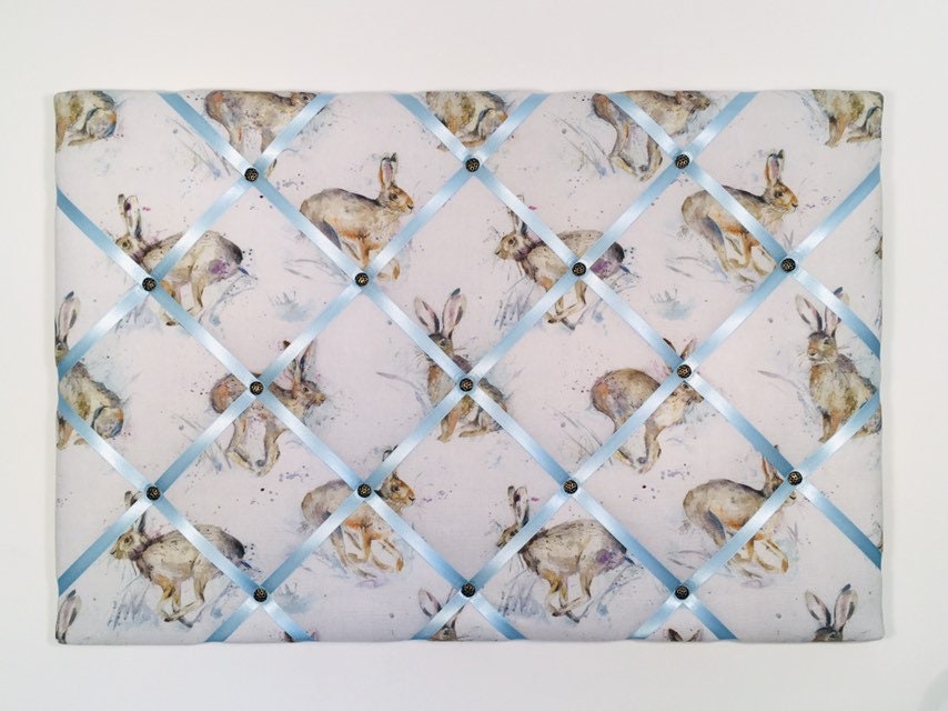 Voyage Maison Hares Fabric Ribbon Board, Noticeboard, Wall Decor ...