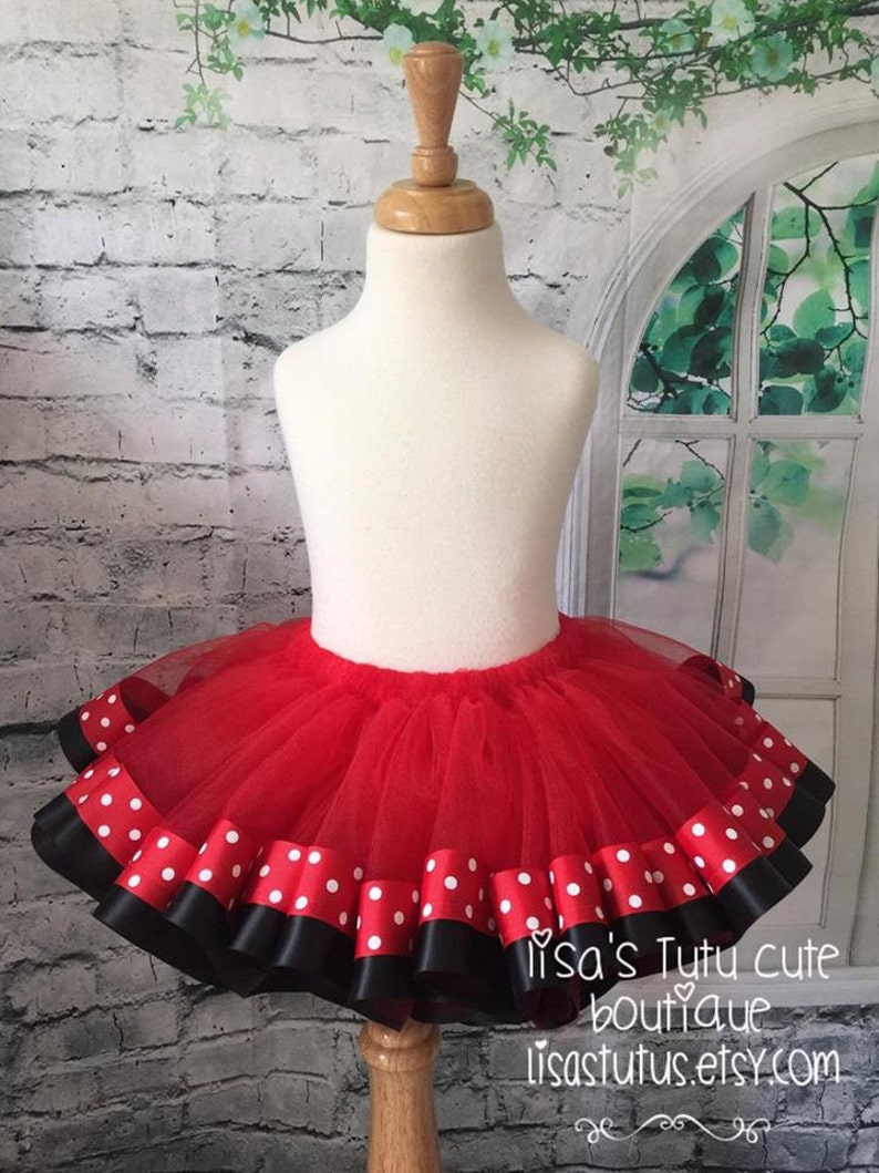 Red and black tutu red tutu black tutu polka dot tutu lady | Etsy
