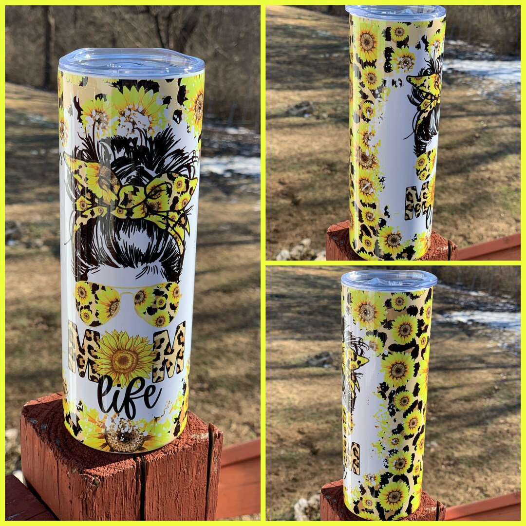 Mom Life Mom Life Tumbler Sunflower Tumbler Mom Life - Etsy