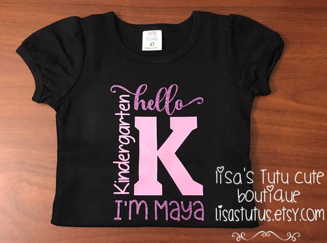 Kindergarten Shirt, Kindergarten Tee, Personalized Kindergarten Shirt ...
