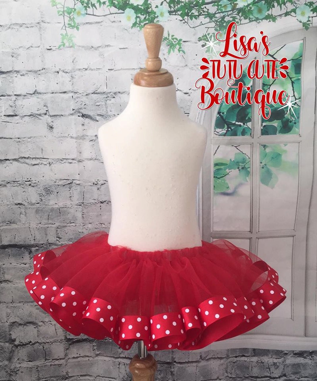 Red and White Tutu, Red and White Dot Tutu, Red and White Polka Dot ...