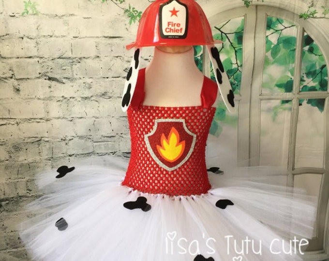 Fire Marshall Tutu, Fire Marshal Costume, Fire Marshall Birthday Tutu, Dalmatian Tutu, Dalmation ...
