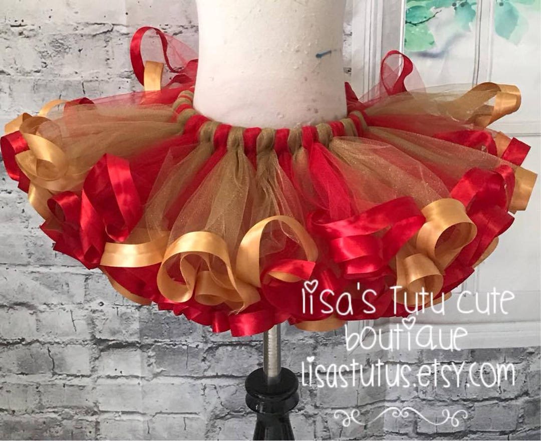 Red and Gold Tutu, Christmas Tutu, Red Tut, Football Tutu, Holiday Tutu ...