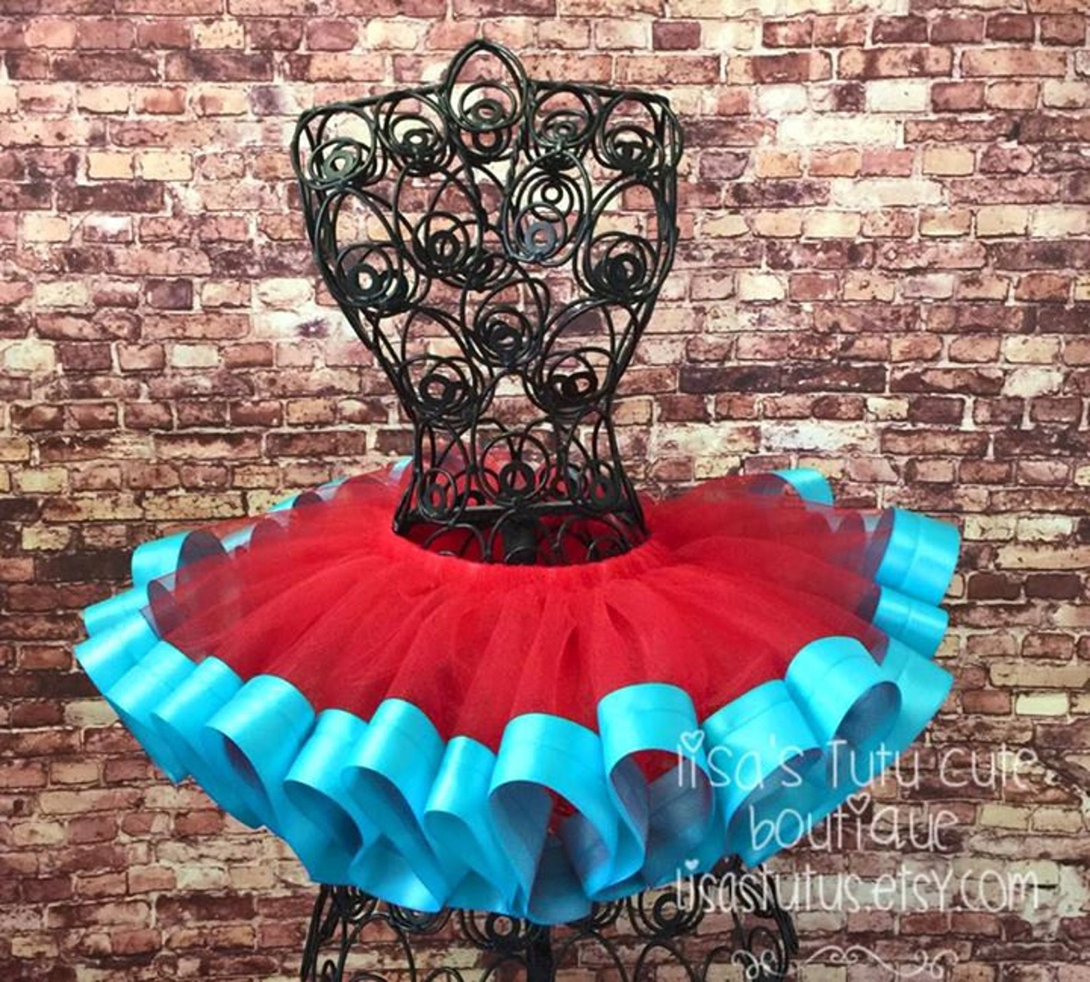 Red and Turquoise Tutu. Ribbon Tutu. Recital Tutu. Dance Tutu ...