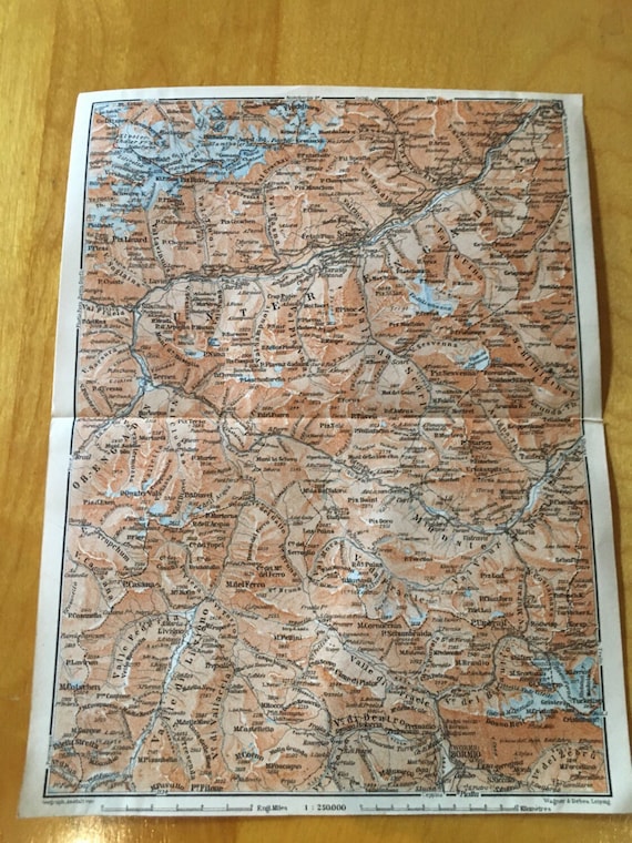 Prints Lithographs 1911 Switzerland Travel Map Antique Map of ...