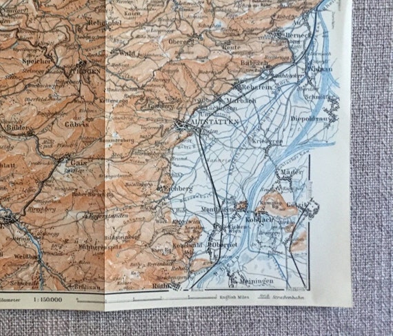Prints Lithographs 1911 Switzerland Travel Map Antique Map of ...