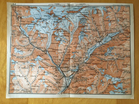Prints Lithographs 1911 Switzerland Travel Map Antique Map of ...