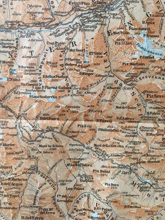 Prints Lithographs 1911 Switzerland Travel Map Antique Map of ...