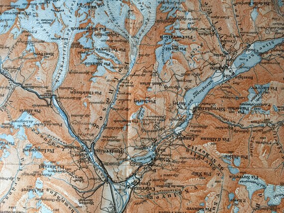 Prints Lithographs 1911 Switzerland Travel Map Antique Map of ...