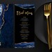 Blue and Gold Menu Card - Menu Template and Drink Menu Event Menu ...