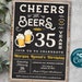 35th Cheers and Beers Birthday Party Invitation Thirty Five - Etsy
