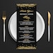 Menu Template and Drink Menu Template Sparkly Glitter Gold Menu Card ...