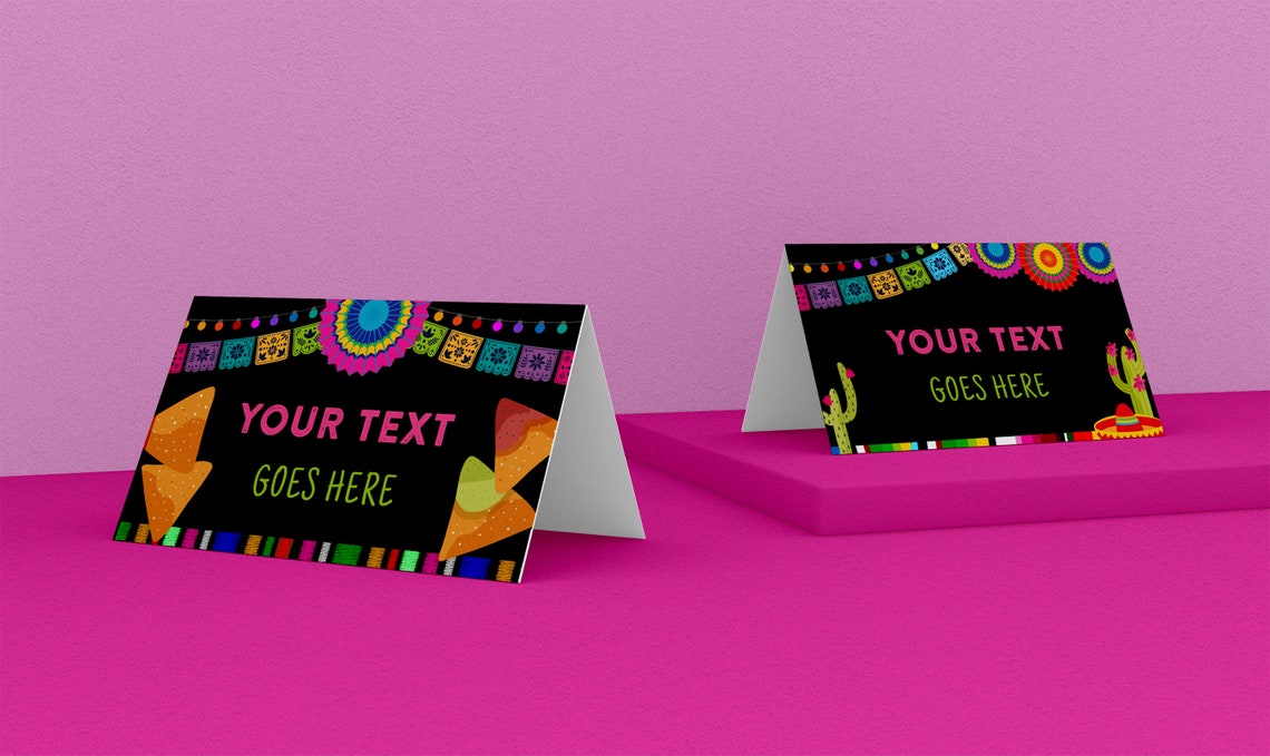 Editable Fiesta Food Labels Taco Bout a Party Fiesta Party - Etsy