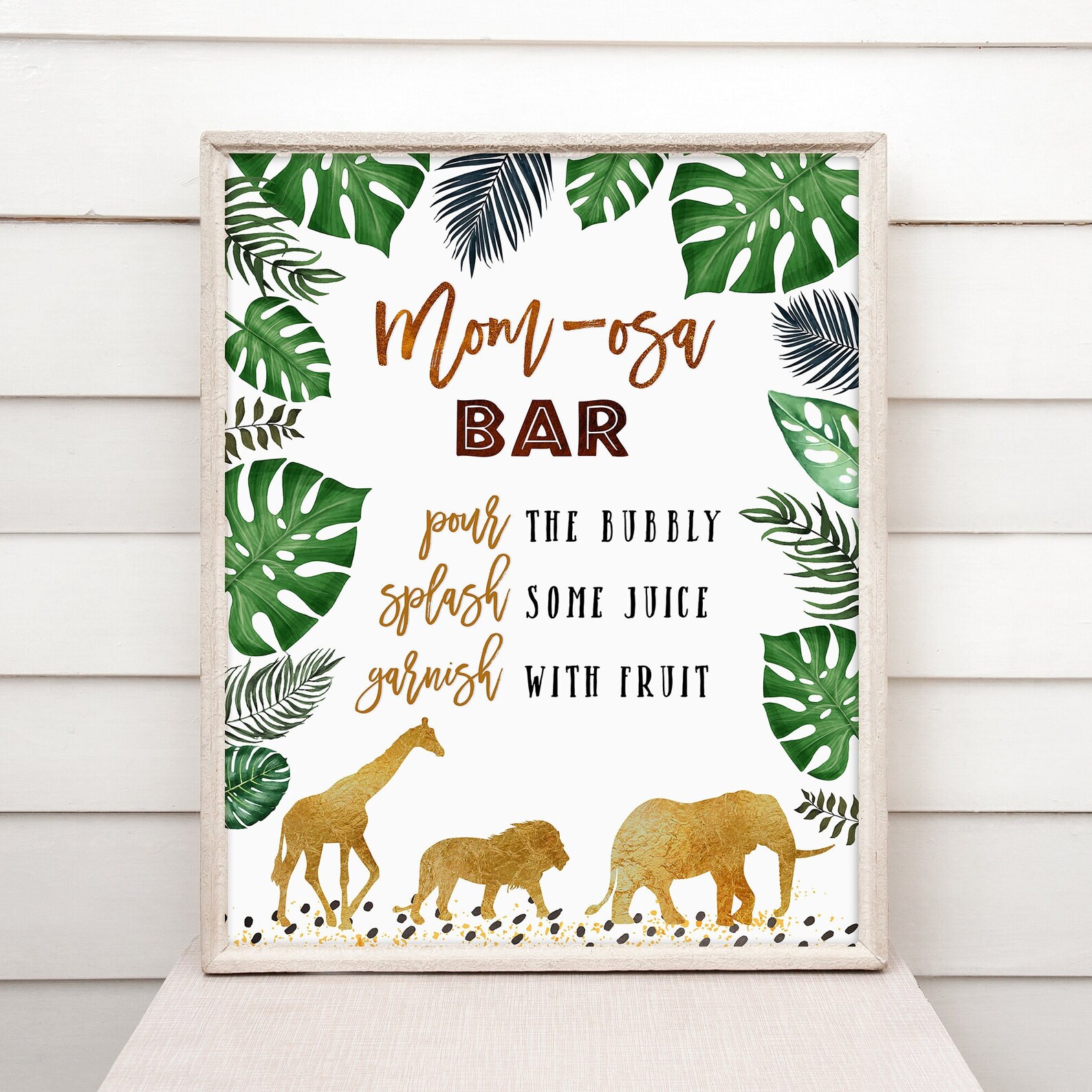 Editable Safari Party Mom Osa Bar Drink Sign Safari Party - Etsy