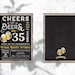35th Cheers and Beers Birthday Party Invitation Thirty Five - Etsy