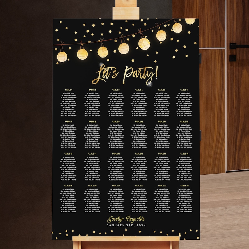 Graduation Seating Chart - Etsy