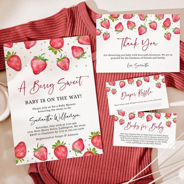 A Berry Sweet Baby is on the Way - Etsy