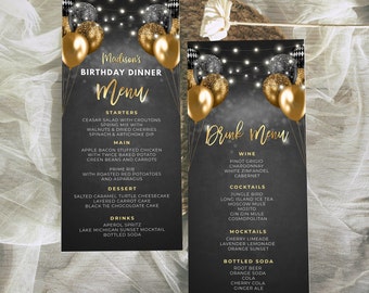 Modern Cool Bar Menu Template for Any Event (Download Now) - Etsy