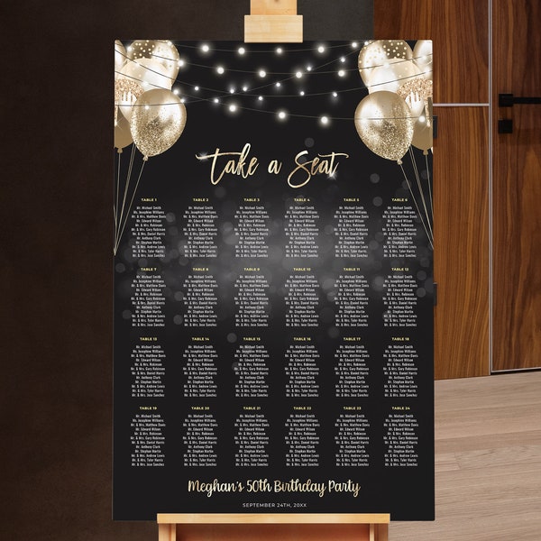 Champagne Seating Chart - Etsy
