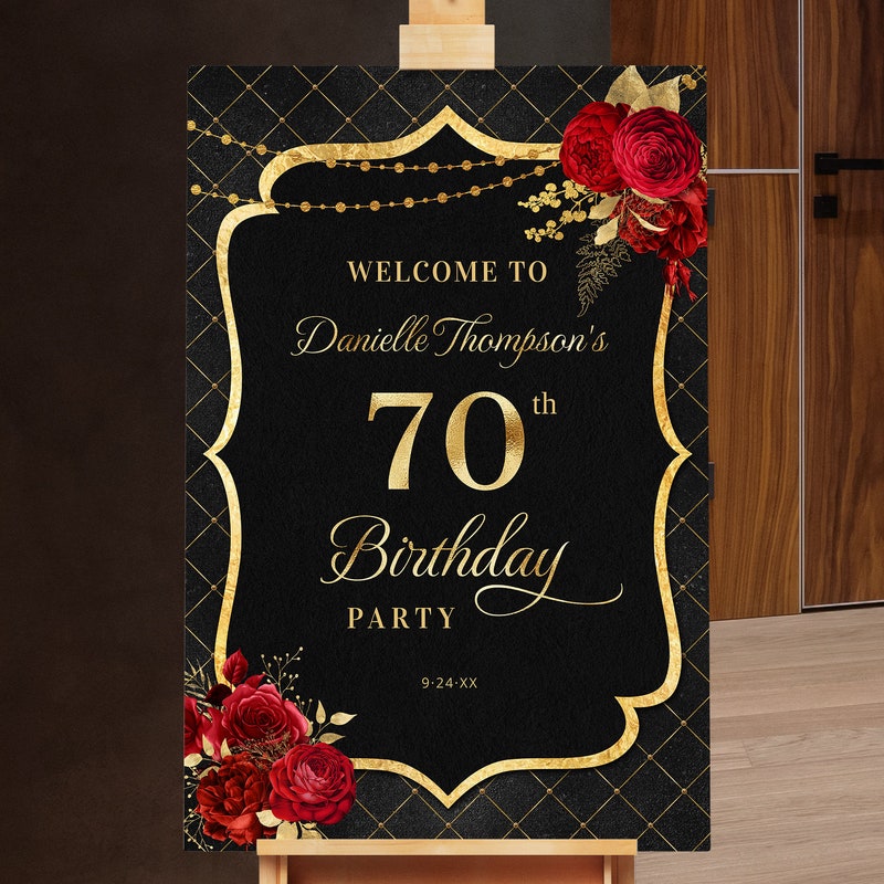 Red Rose Birthday Poster - Etsy