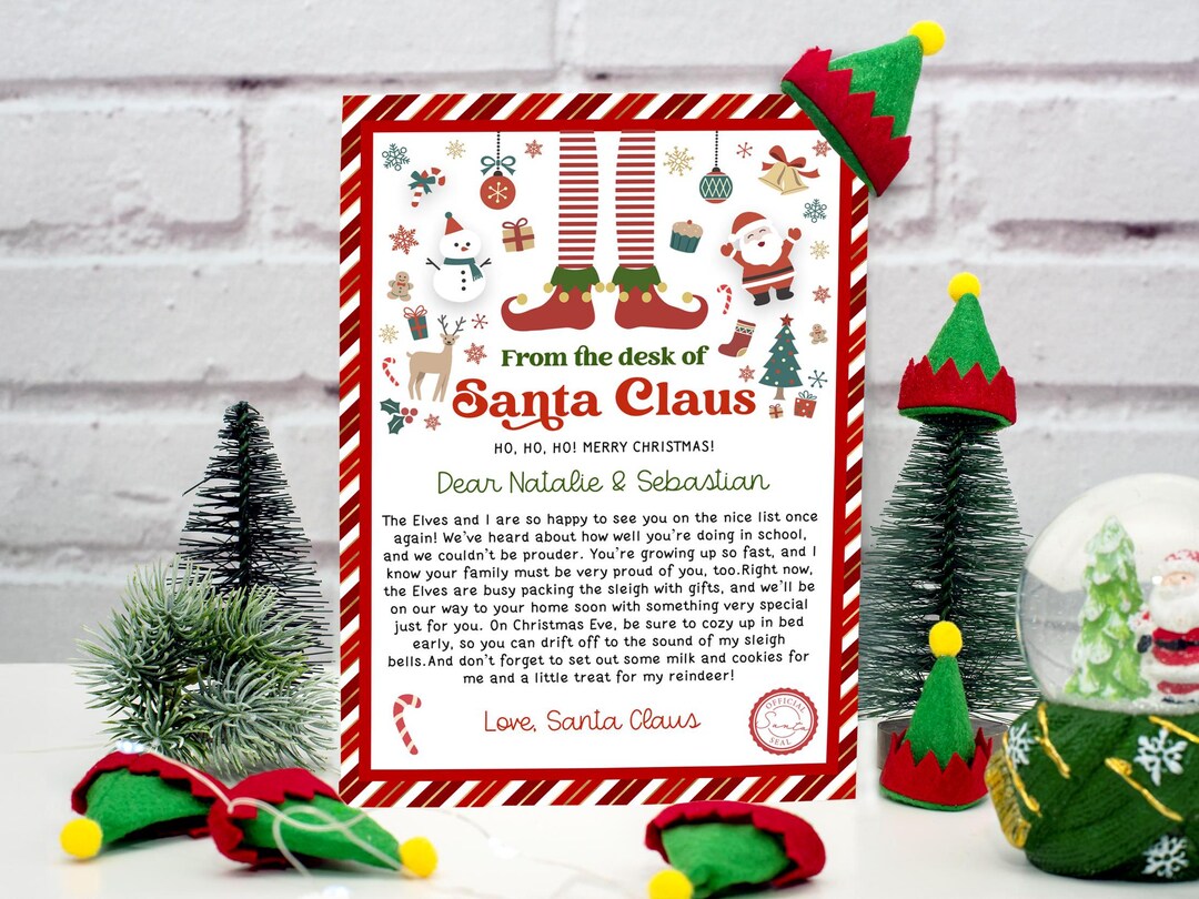 Editable Christmas Letter From Santa Claus Template - Christmas Eve ...