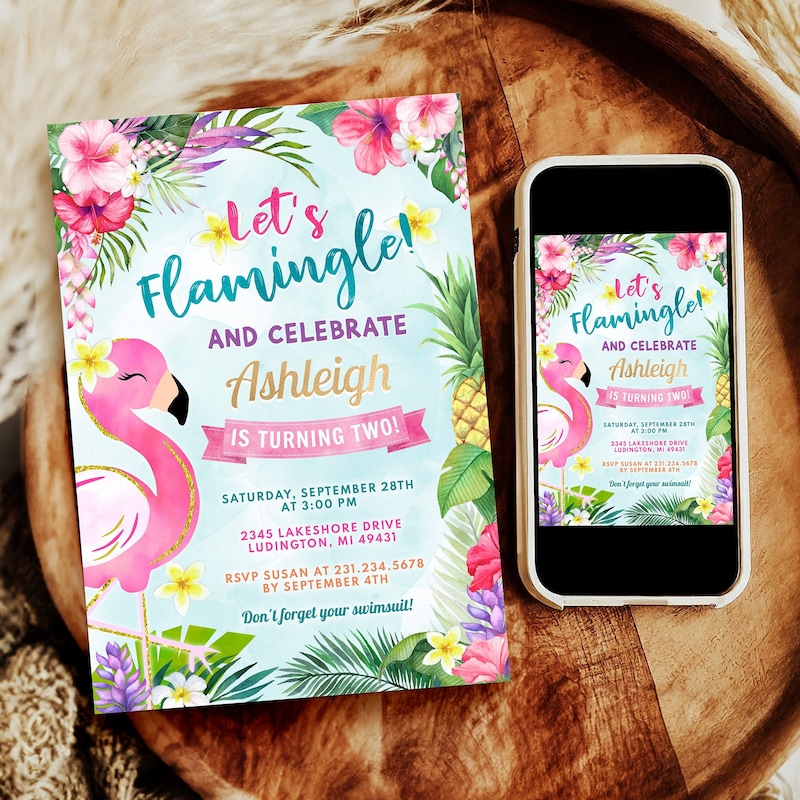 Flamingo Invites - Etsy