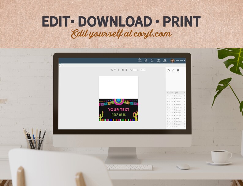 Editable Fiesta Food Labels Taco Bout a Party Fiesta Party - Etsy