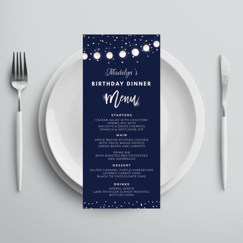 Editable Menu Template and Drink Menu Event Menu Template - Etsy