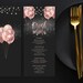 Rose Gold Menu Card - Menu Template and Drink Menu Event Menu Template ...